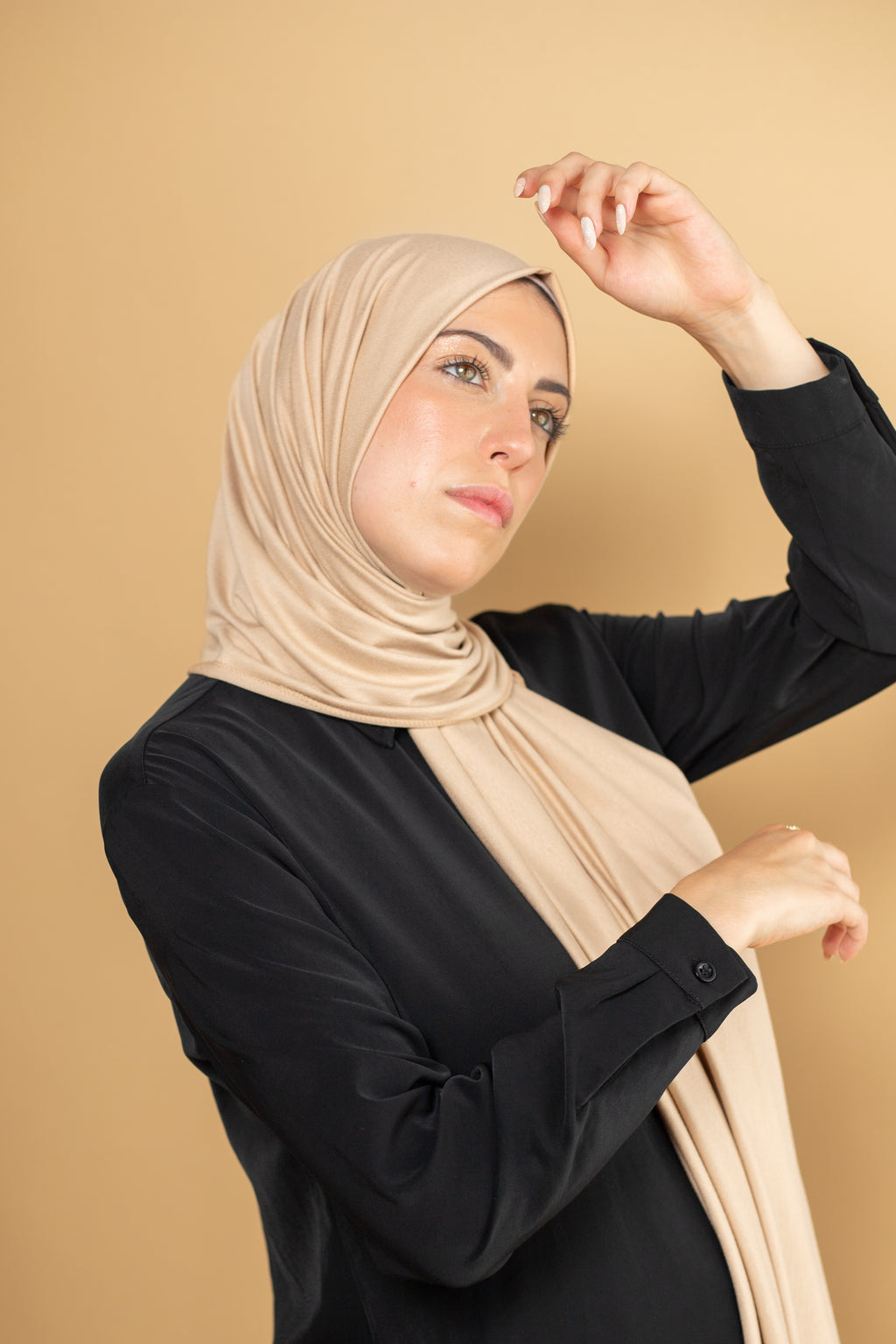 Hijab Jersey Luxury Moka light – AYNA DESIGN