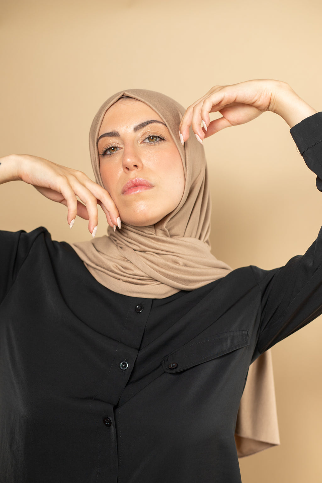 Luxury Jersey Hijab - Cappuchino – AYNA DESIGN