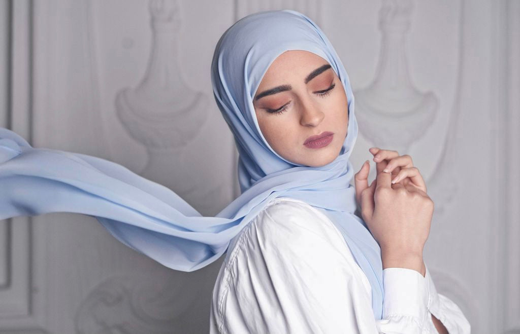 Sky Blue Hijab | Ayna Design – AYNA DESIGN